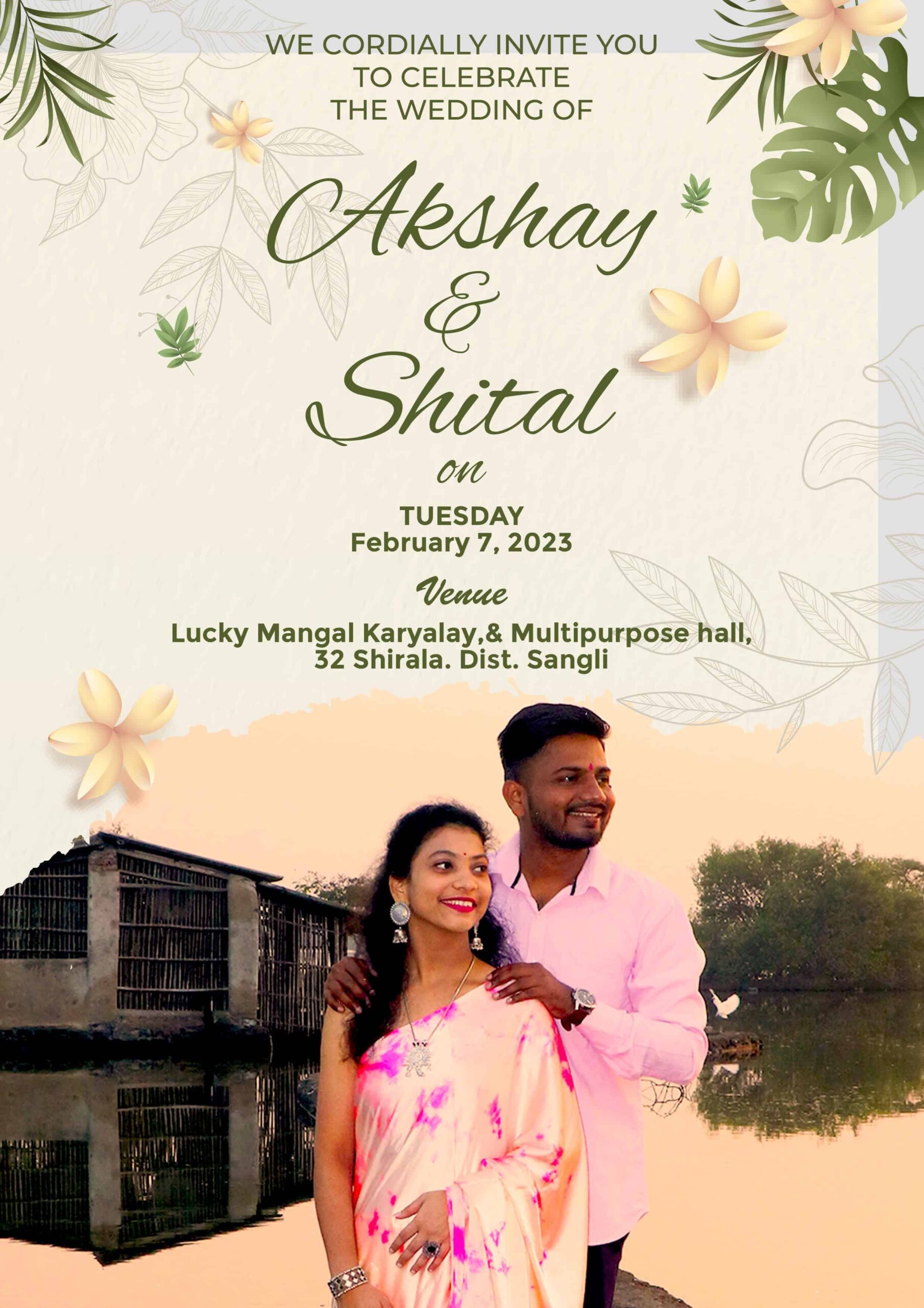 wedding Invitation Card English | Digital Invitations card | E-invites