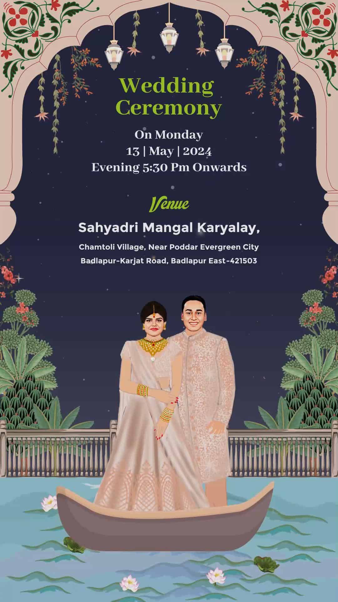 wedding Invitation Card English | Digital Invitations card | E-invites